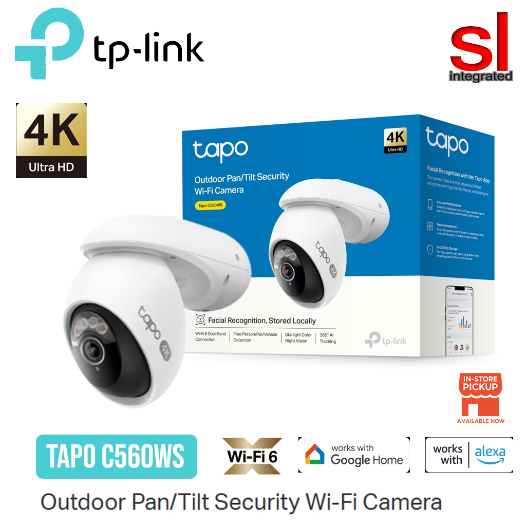 TP-LINK Tapo C560WS 4K 8MP Outdoor Pan/Tilt Security Wi-Fi Camera ...
