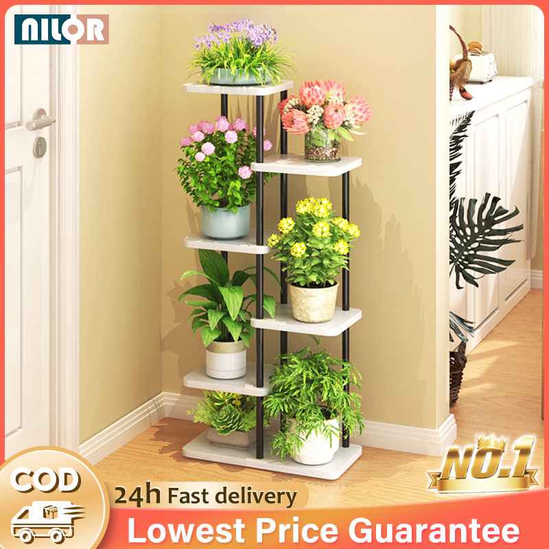 NR Rak Pasu Bunga Bertingkat Outdoor Garden Flower Rack Pots Balcony ...