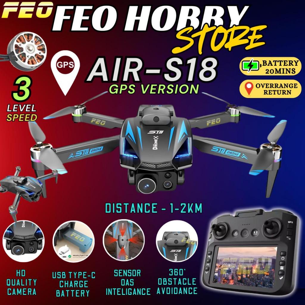 Feo Drone AIR-S18 GPS Drone HD Dual Camera GPS Positioning One-Key ...