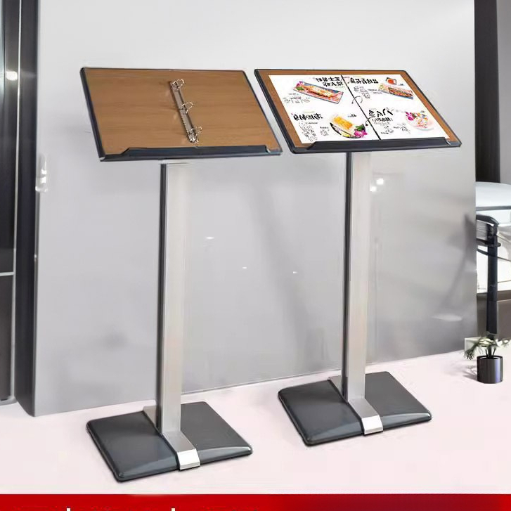 Menu Display Stand Restaurant Entrance Vertical Flip Menu Holder ...