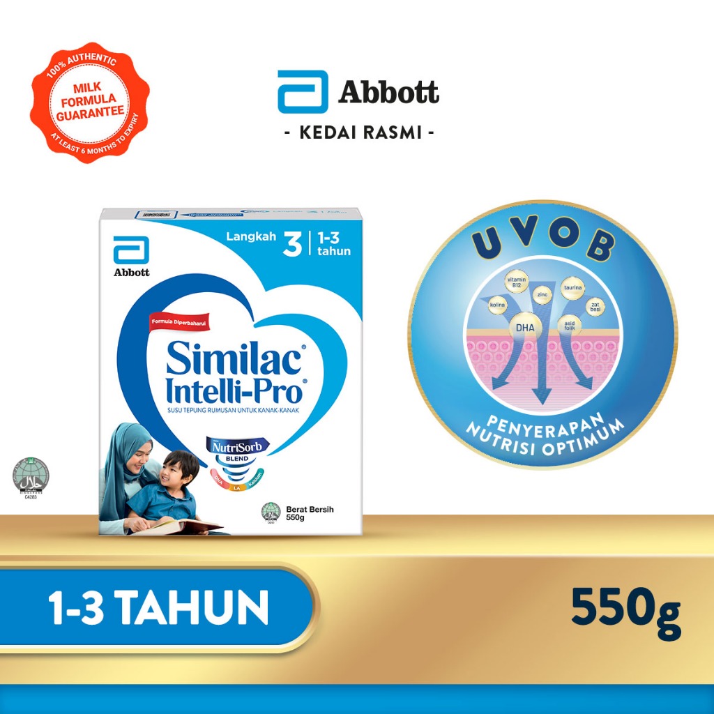 Similac Intelli-Pro Step 3 Growing Up Milk Formula BIB (550g) [Not for ...