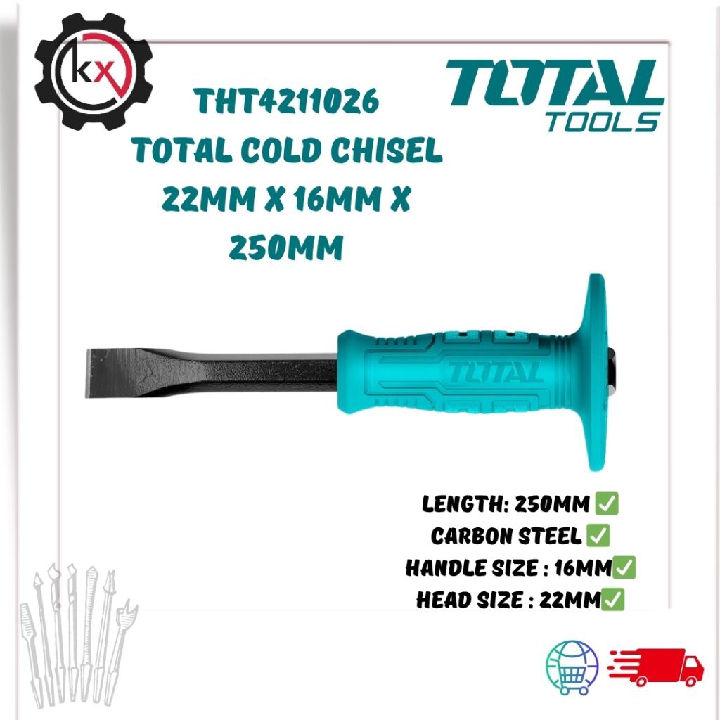 THT4211026 Total Cold Chisel 22mm x 16mm x 250mm | Shopee Malaysia
