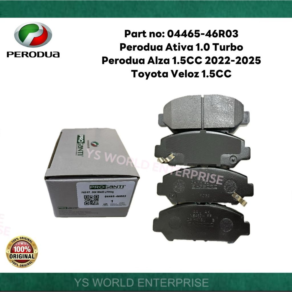 PERODUA ATIVA , ALZA NEW MODEL 2023-2025 , TOYOTA VELOZ FRONT BRAKE PAD ...