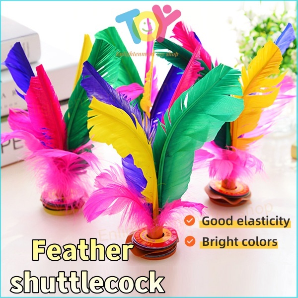 【Stock】19CM High Quality Chapteh Sepak Bulu Ayam Mainan Traditional ...