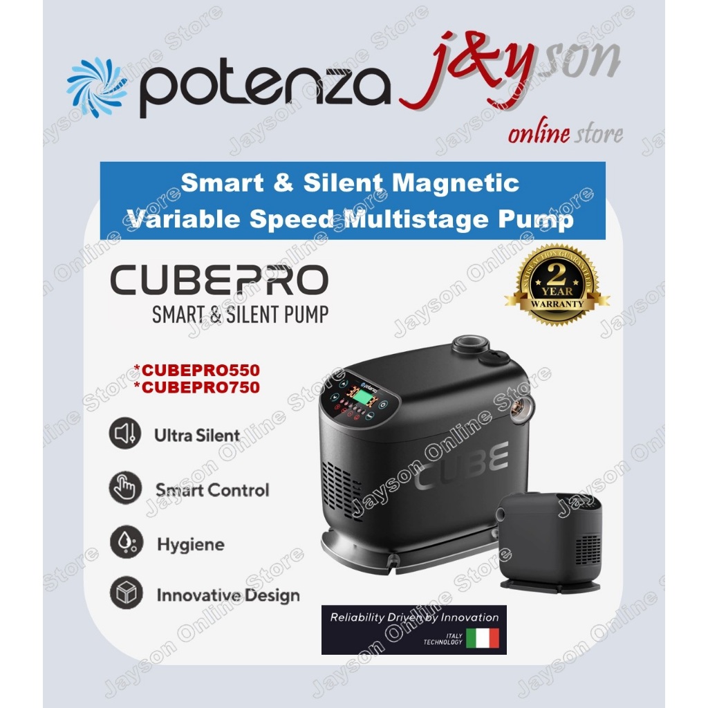 🔥MAY15🔥 POTENZA CUBEPRO 550 │750 Smart & Silent Booster Water Pump ...
