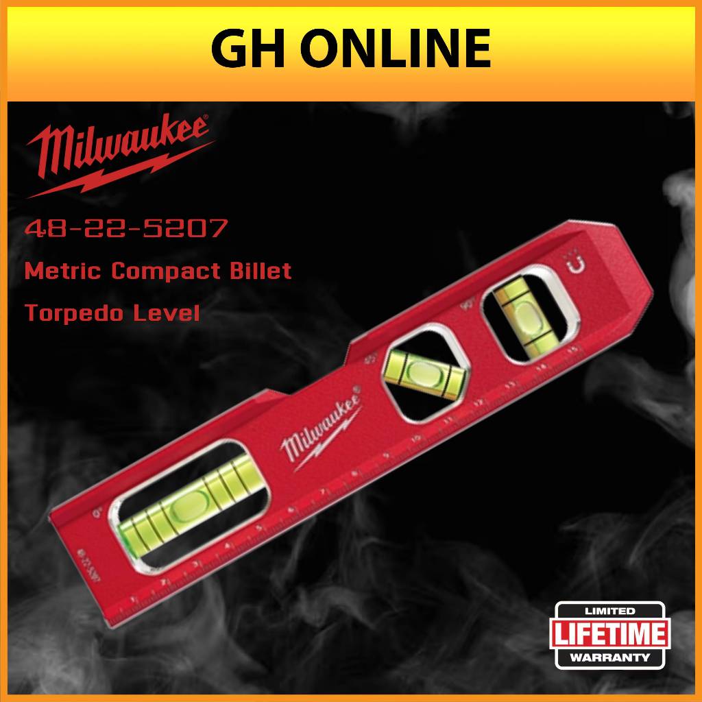 MILWAUKEE 48-22-5207 METRIC COMPACT BILLET TORPEDO LEVEL | Shopee Malaysia