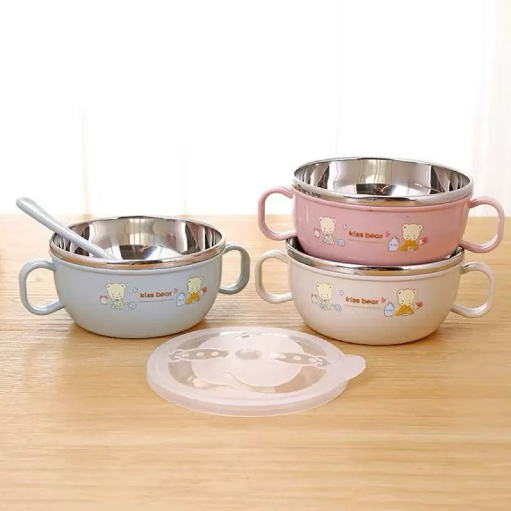 Baby Bowl Set Training Bowl Spoon Tableware Set Dinner Bowl Learning ...