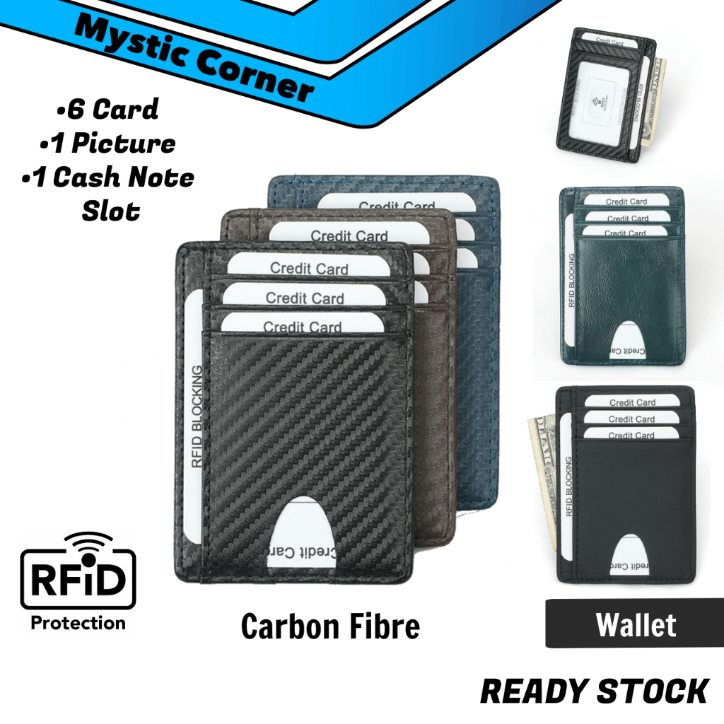RFID Protect Wallet Men Short Wallet Stylish Wallet with 6 Card 1 ...