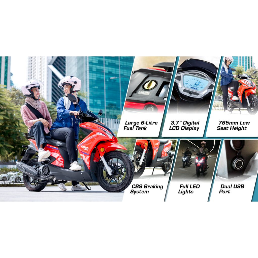 AVETA NOVA 125 | NOVA125 | OTR | READY STOCK | MOTORCYCLE | SCOOTER ...