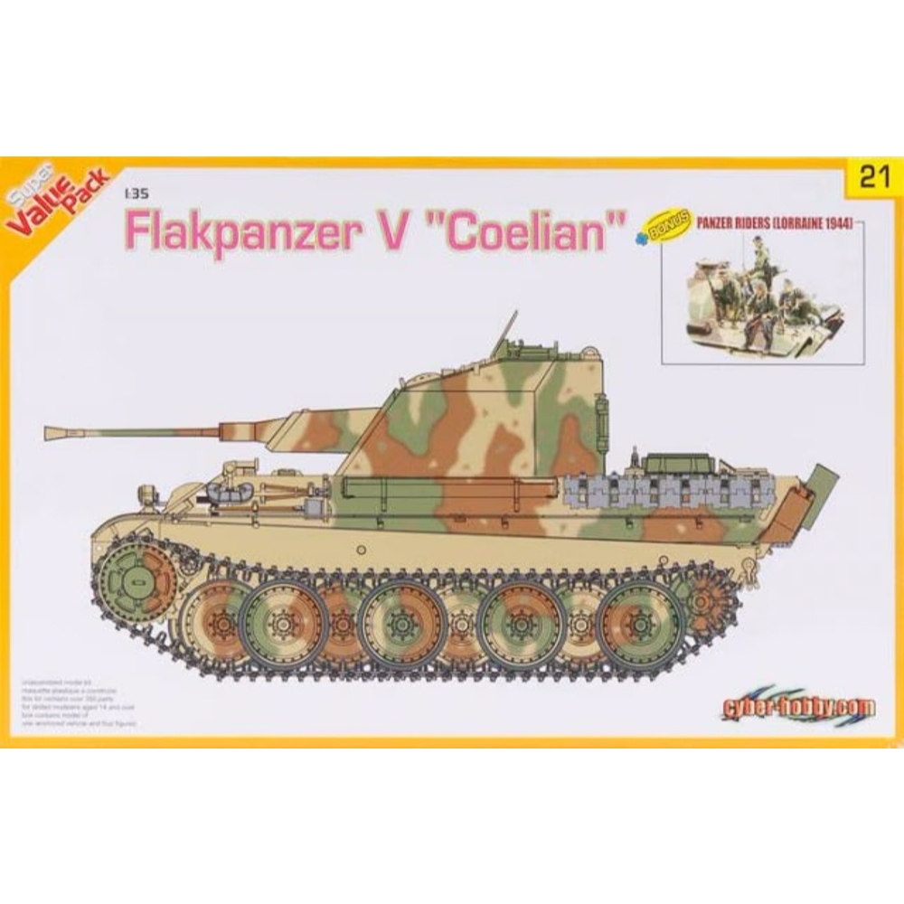 Cyber Hobby 9121 1/35 Flakpanzer V "Coelian" + Bonus Panzer Riders ...