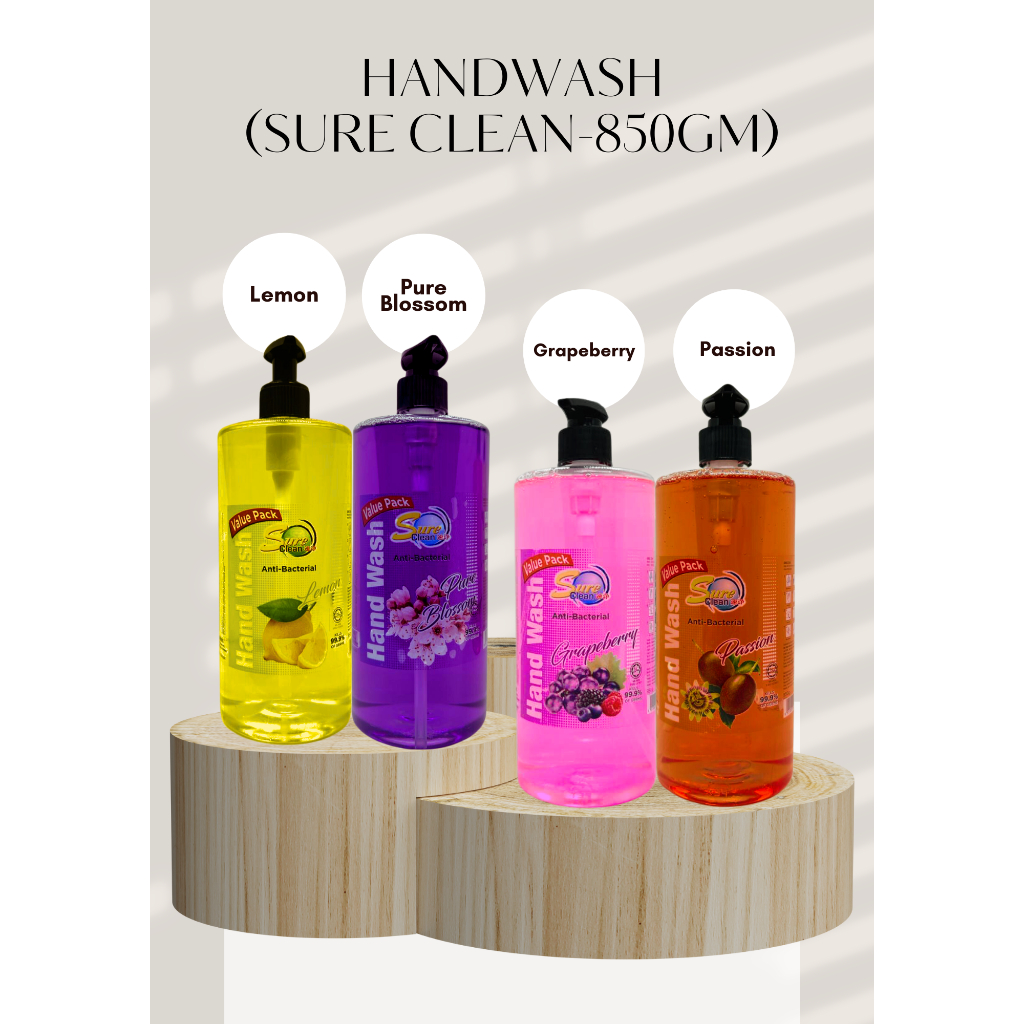 SURE CLEAN PREMIUM ANTI BACTERIAL HAND WASH 850GM | Shopee Malaysia