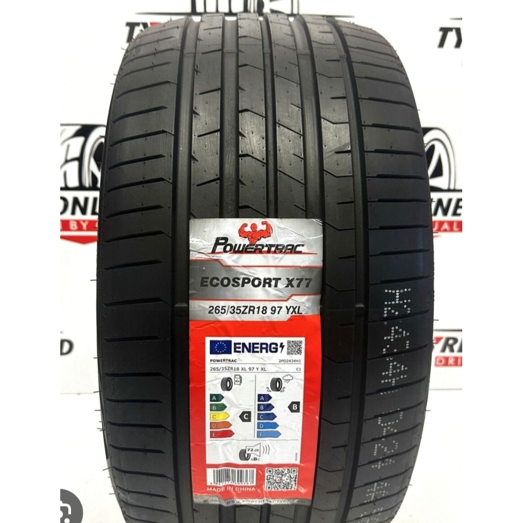 NEW TYRES POWERTRAC EcoSport X77 FOR ALL SAIZ TOYOTA HONDA PROTON ...