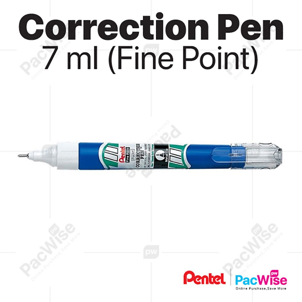 Pentel Correction Pen ZL-62W / Pen Pembetulan 7ml (Fine Point) / Liquid ...