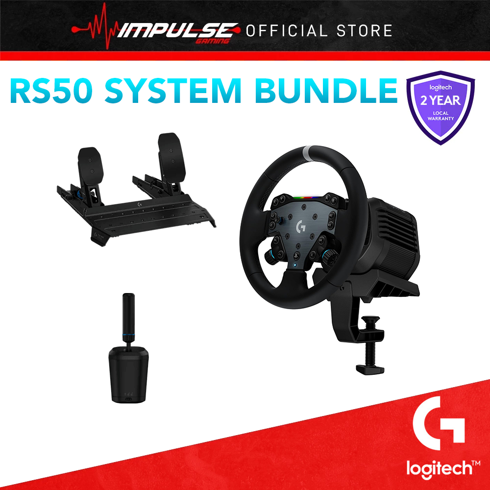 Logitech G RS50 System 3-Piece Sim Racing Wheel, RS50 Wheel base with 8 Nm Direct Drive (For ...