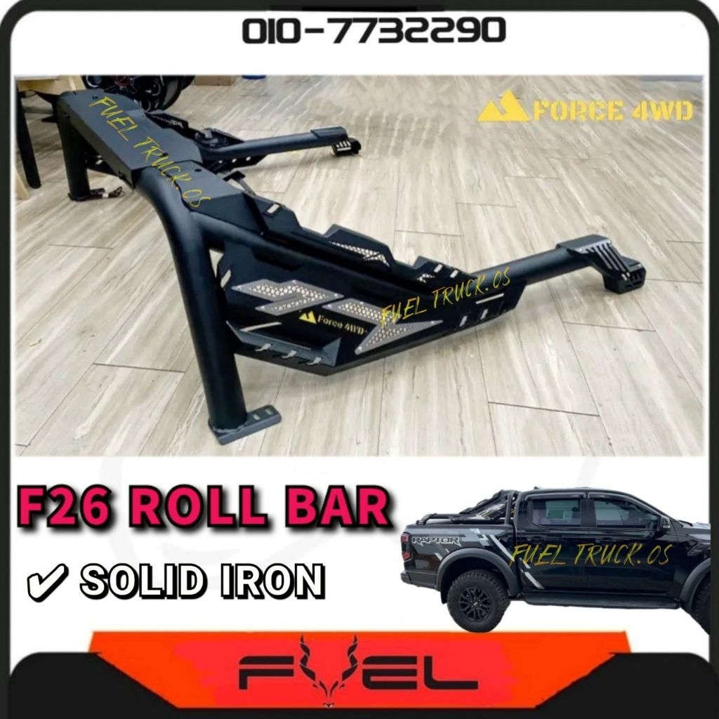 FORCE 4WD F26 SPORT BAR ROLL BAR WITH BRAKE LIGHT HILUX VIGO REVO ROCCO ...