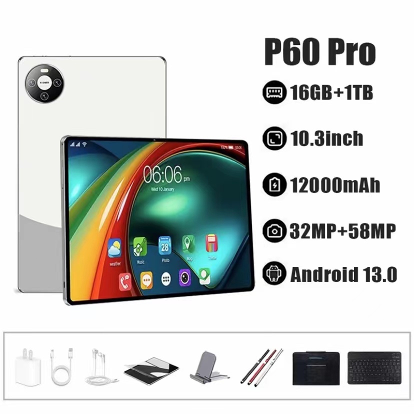Galaxy Tab mate P60 pro 16GB+1024TB Smart Android Tablet Supports SIM ...