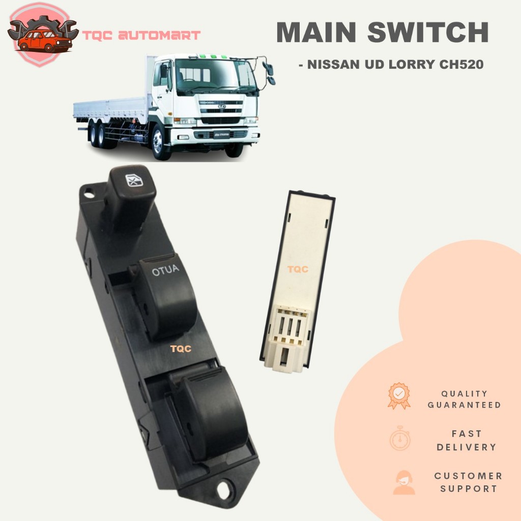 NISSAN UD LORRY CH520 POWER WINDOW MAIN SWITCH SUIS TINGKAP CERMIN ...