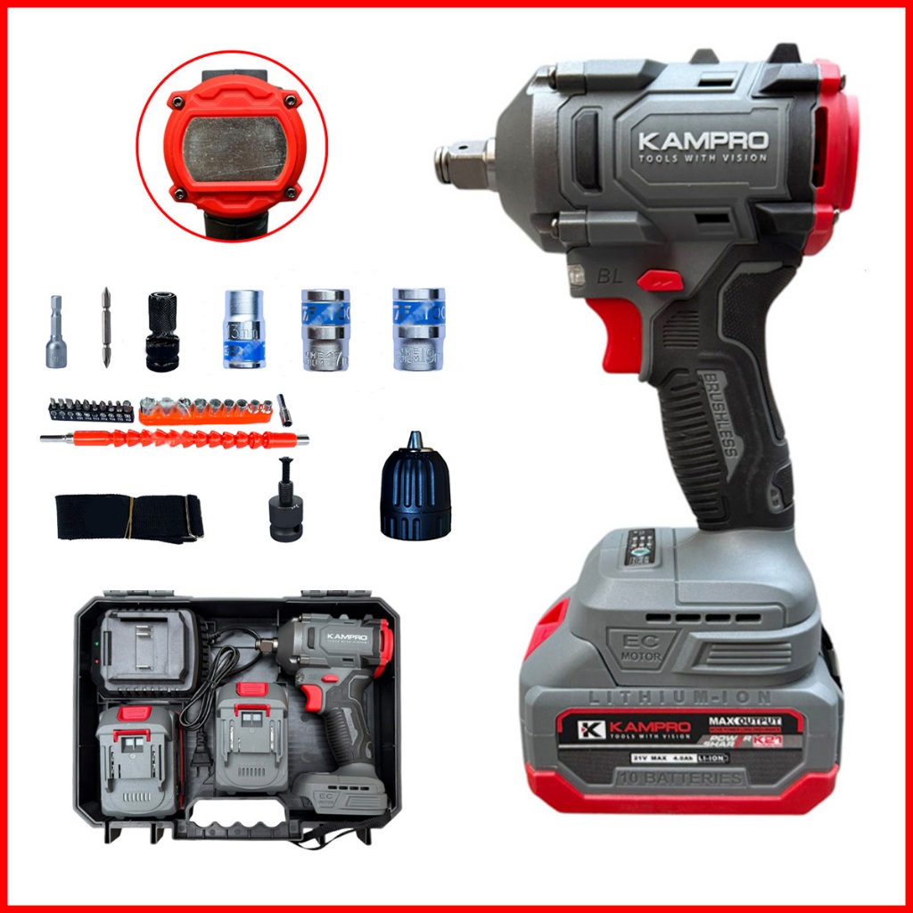 KAMPRO K360 360N.M Brushless Impact Wrench Cordless Heavy Duty 1/2 ...