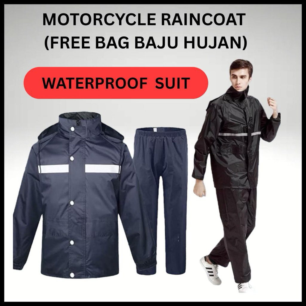 Motorcycle Rain Coat Waterproof Baju Hujan Motor Bicycle Outdoor ...