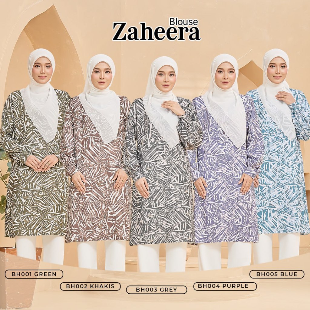 [PROMOSI 2 HELAI RM100] Dalila Blouse Zaheera Bercorak Como crepe ...