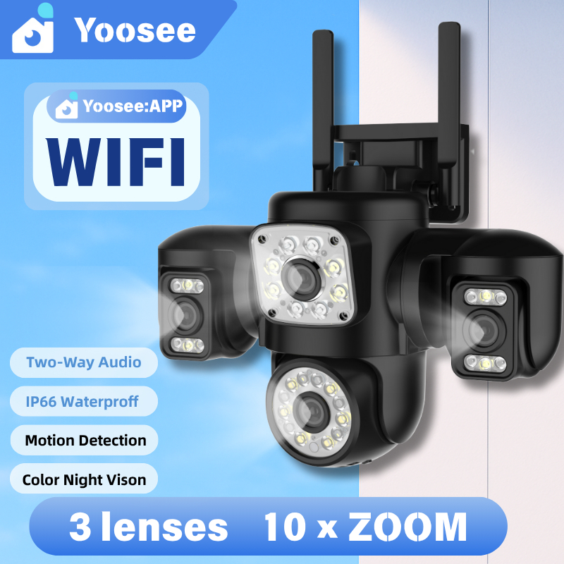 YOOSEE 8K 12MP 3-lens 10x optical zoom home outdoor camera waterproof ...
