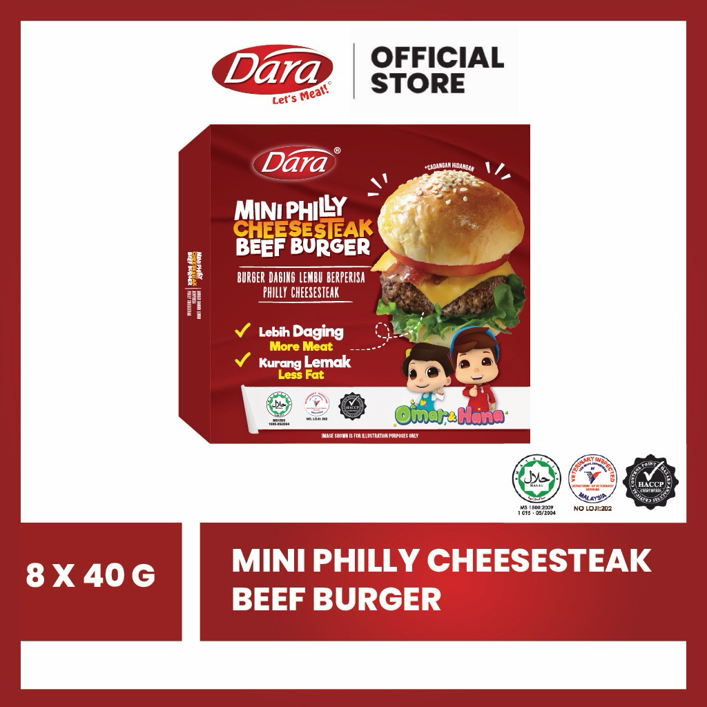 Mini Burger x Omar & Hana Mini Philly Cheesesteak Beef Burger 320g (8 x ...