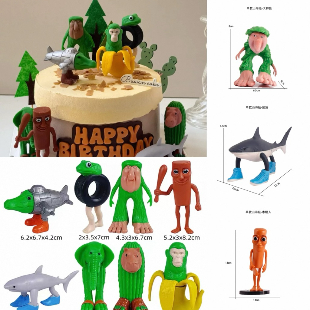 Italian brainrot Birthday Cake Decoration Topper Tralalero Tralala Tung ...