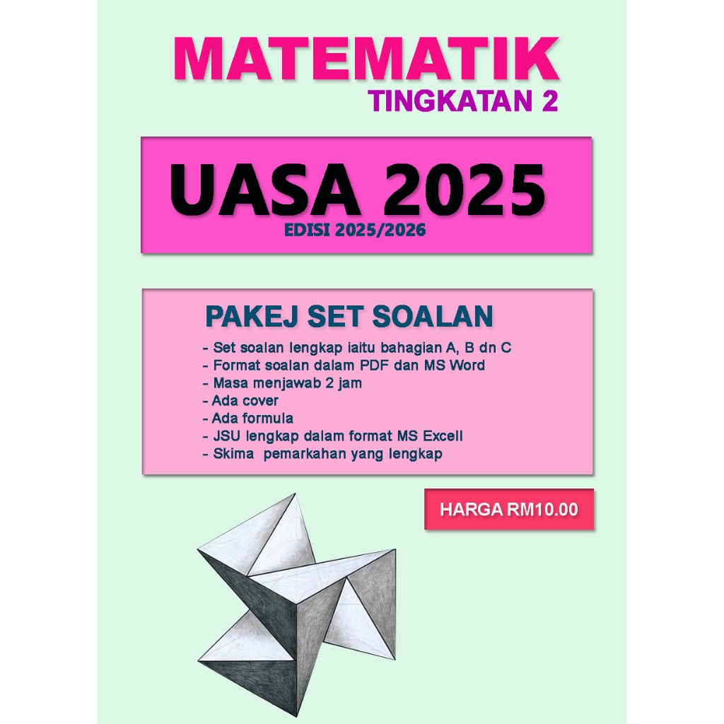 [PDF & MS Word] MATEMATIK TINGKATAN 2 | Kertas Soalan UASA Sesi 2025/ ...