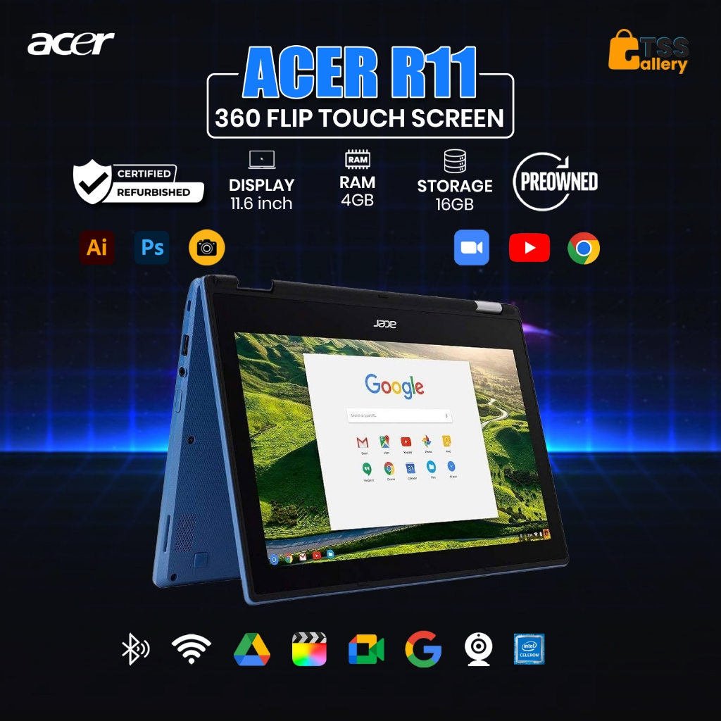 ACER R11 360° FLIP TOUCH SREEN || Intel Celeron N3060 || RAM 4GB SSD ...