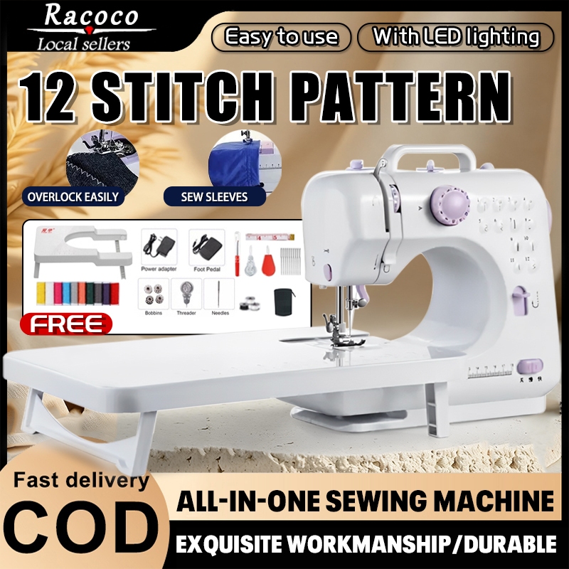Portable Mini Sewing Machine 12 Needle Household Electric Sewing ...