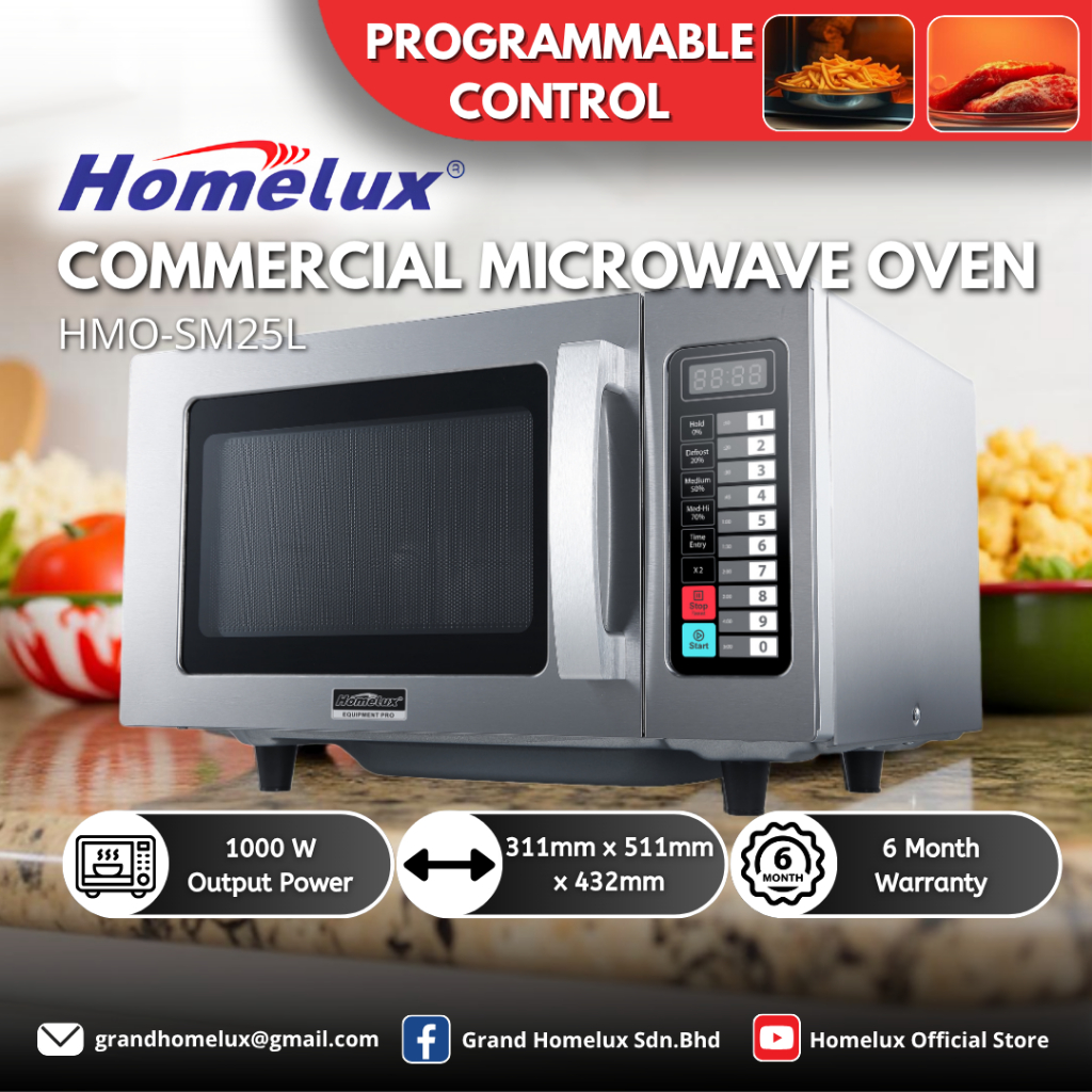 HOMELUX COMMERCIAL MICROWAVE OVEN 25 LITER HMO-SM25L - Ketuhar ...