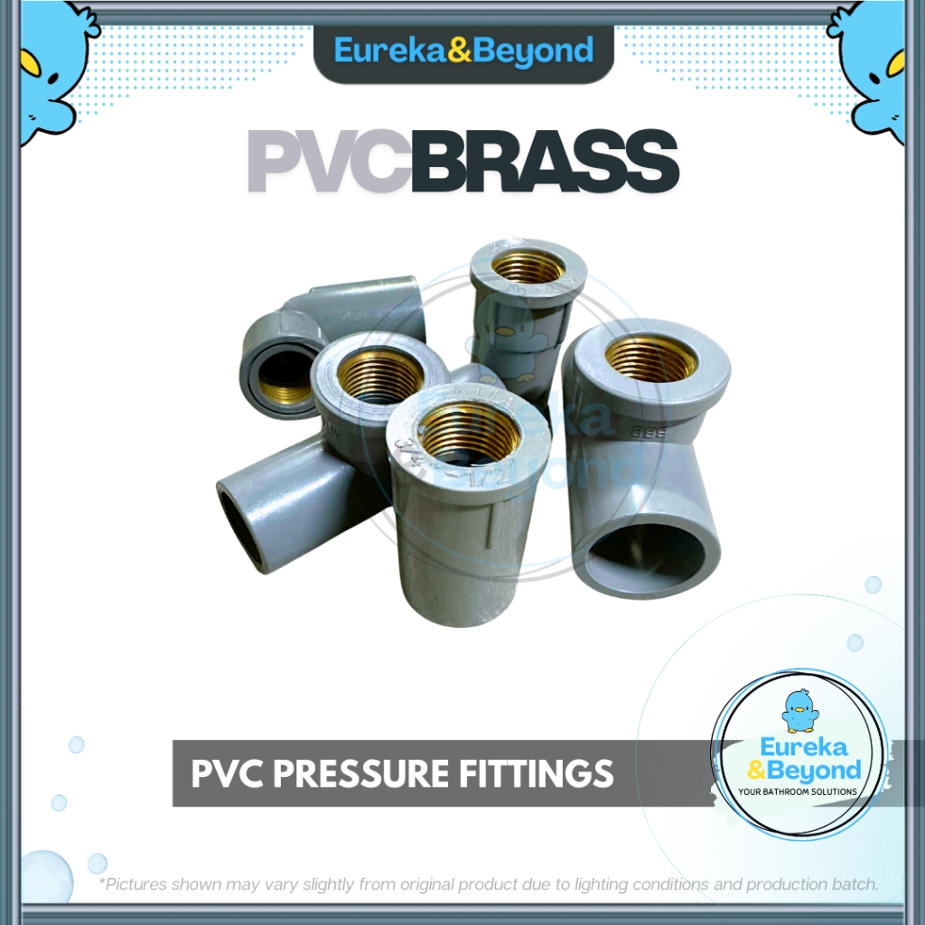 𝗣𝗩𝗖 𝗕𝗥𝗔𝗦𝗦 𝗙𝗜𝗧𝗧𝗜𝗡𝗚𝗦 - [KITA BRAND] PREMIUM QUALITY BRASS THREADED PVC PT ...