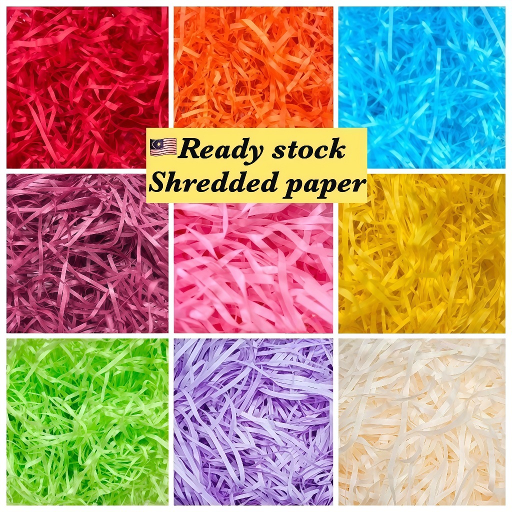 (100G) SHREDDED PAPER Decoration Fiber Gift Box Filler Surprise ...