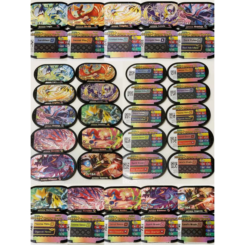 Pokemon Mezastar 6 Star Games Disk Card Superstar V1,V2,V3 Look Like ...