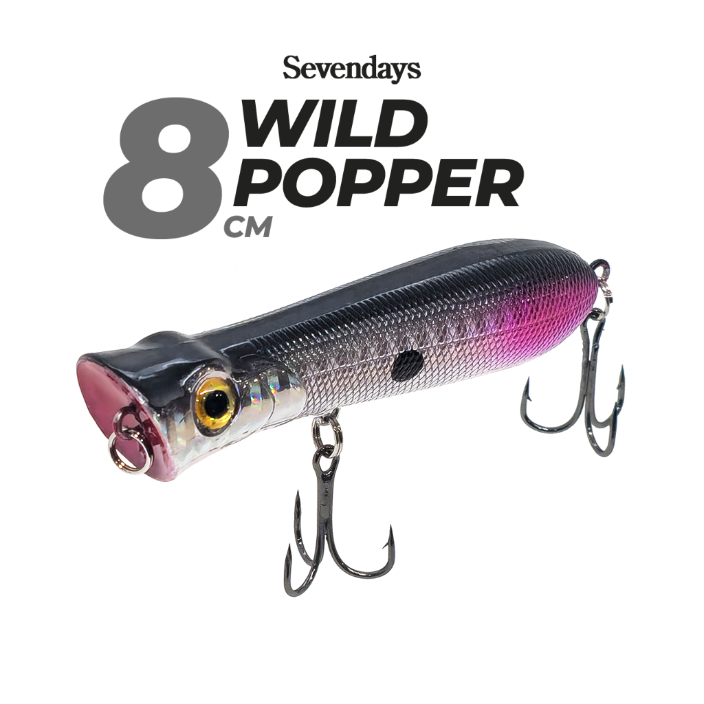Wild Popper 8cm / 12g Umpan Gewang Floating Top Water Bait Lure Casting ...