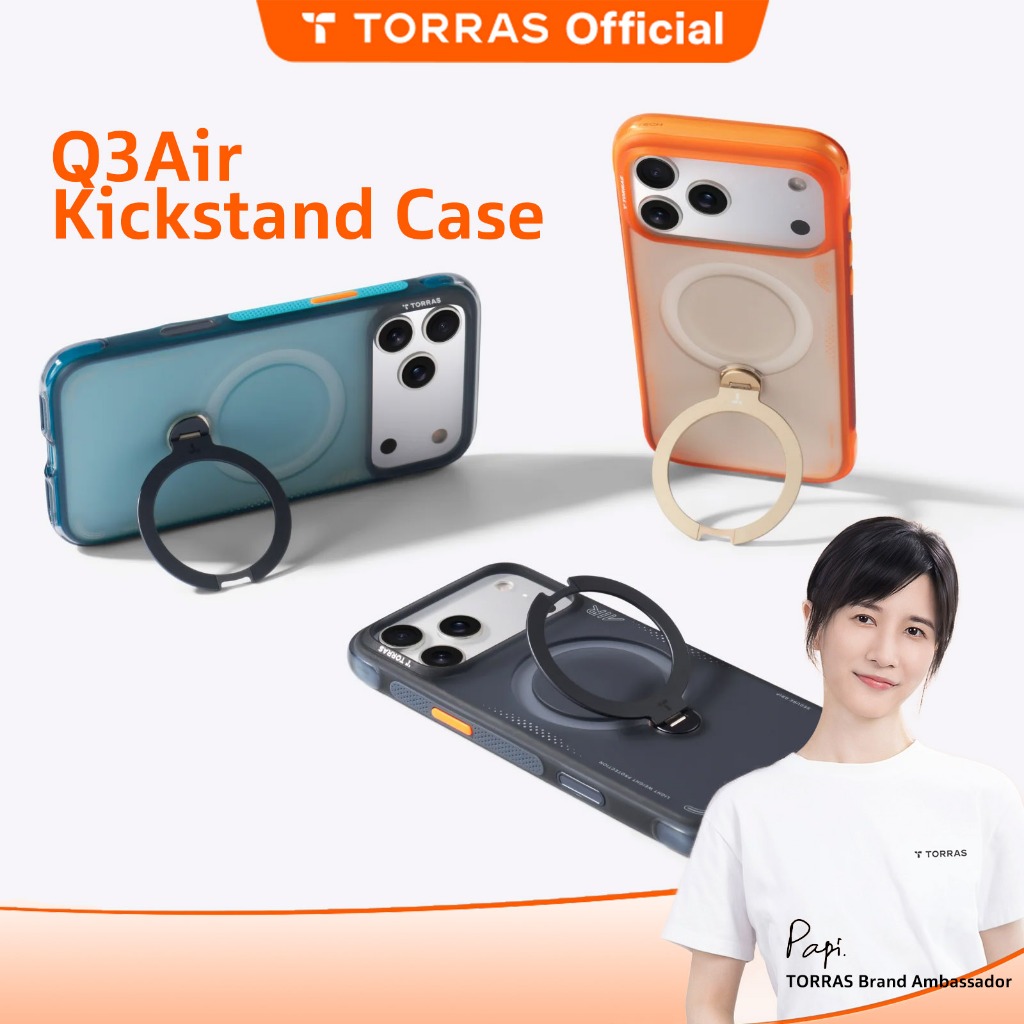 TORRAS Pivot Case Q3AlR for iPhone 17 Pro and 17 Pro Max with Fully Wrapped Camera Button ...