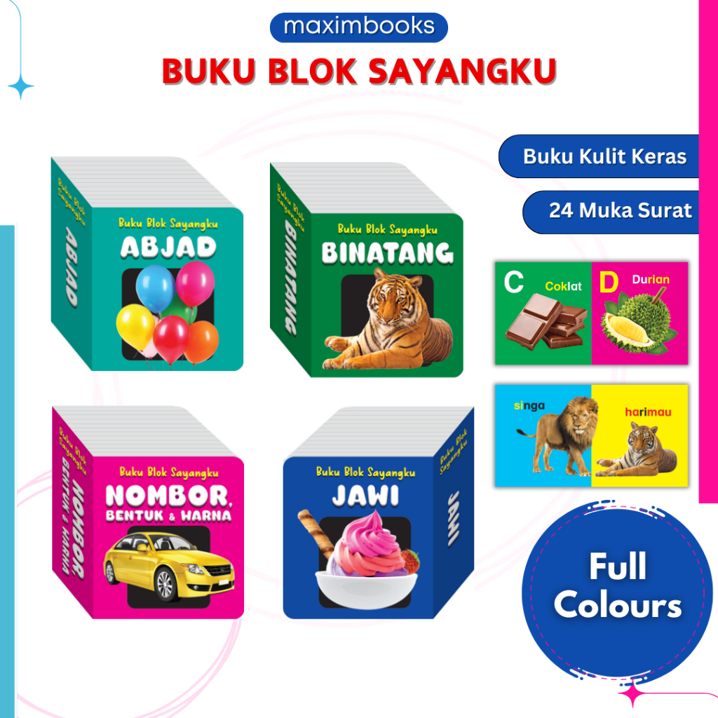 Buku Blok Sayangku - Board Book Tebal | Size Kecil | 24 Pages | Full ...