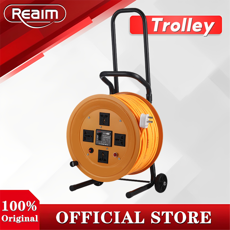 REAIM Portable Extension Cable Reel Plug Wire Heavy Duty Extension Cord ...