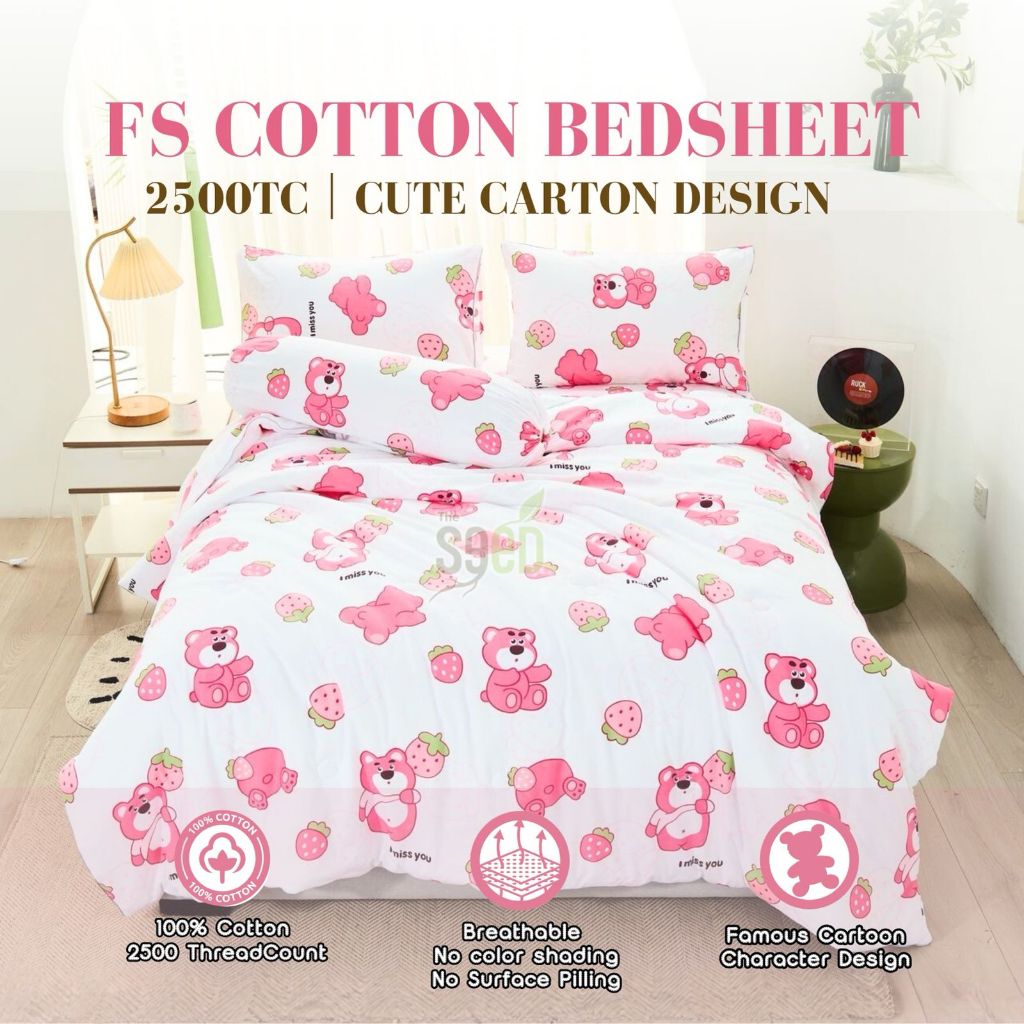 The SEED - 2500 TC Milk Cotton Fabric Cartoon Bedsheet Premium Soft ...