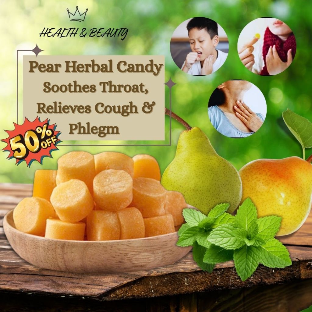 Pear Herbal Candy – Soothes Throat, Relieves Cough & Phlegm – 100g ...