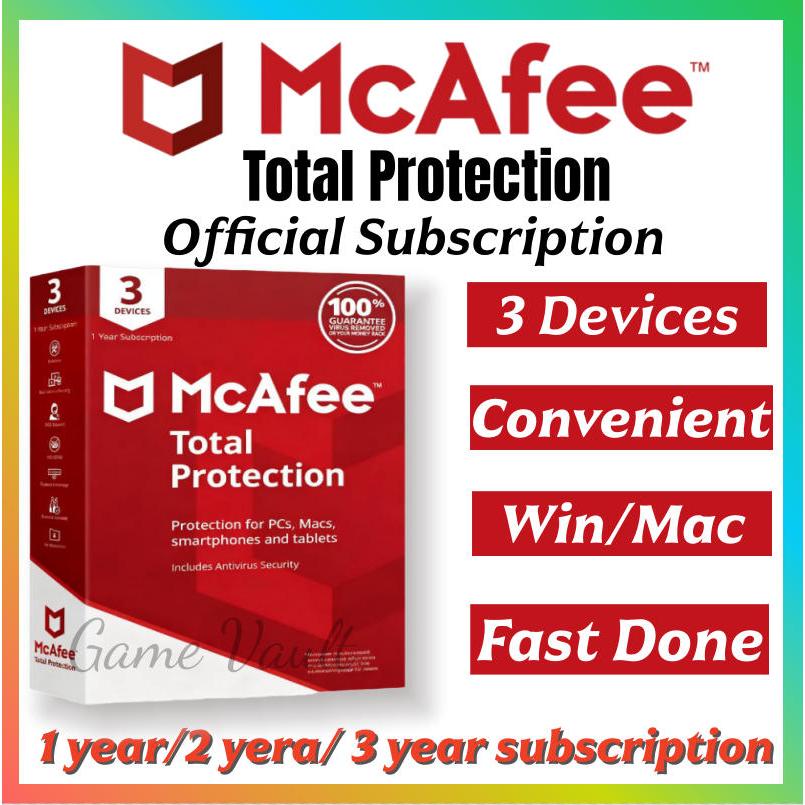 McAfee Total Protection McAfee LiveSafe - 1-10 years official ...