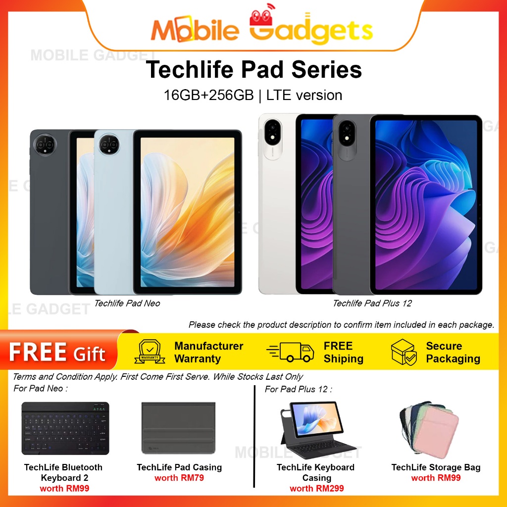 Realme TechLife Pad Neo / Pad Plus 12 (16GB+256GB) | LTE version ...