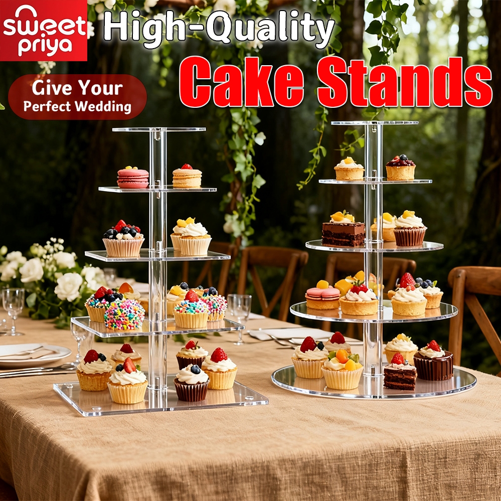 Wedding Cake Stand 3/4/5 Layer Cupcake Tier Cupcakes Rack Acrylic ...
