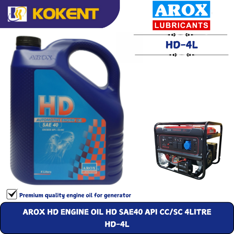 AROX HD ENGINE OIL HD SAE40 API CC/SC 4LITRE HD-4L | Shopee Malaysia