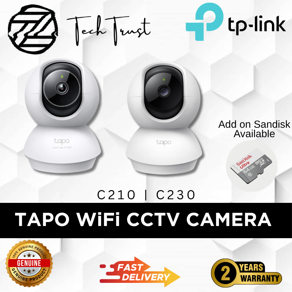 TP-Link CCTV Tapo C210 C230 2k Full HD Pan Tilt 360 Wireless Wifi Home ...