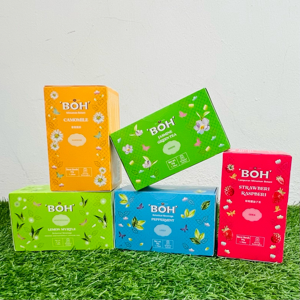 BOH Teh Herb&Fruit Tea Strawberry Raspberry /Peppermint/ Camomile ...