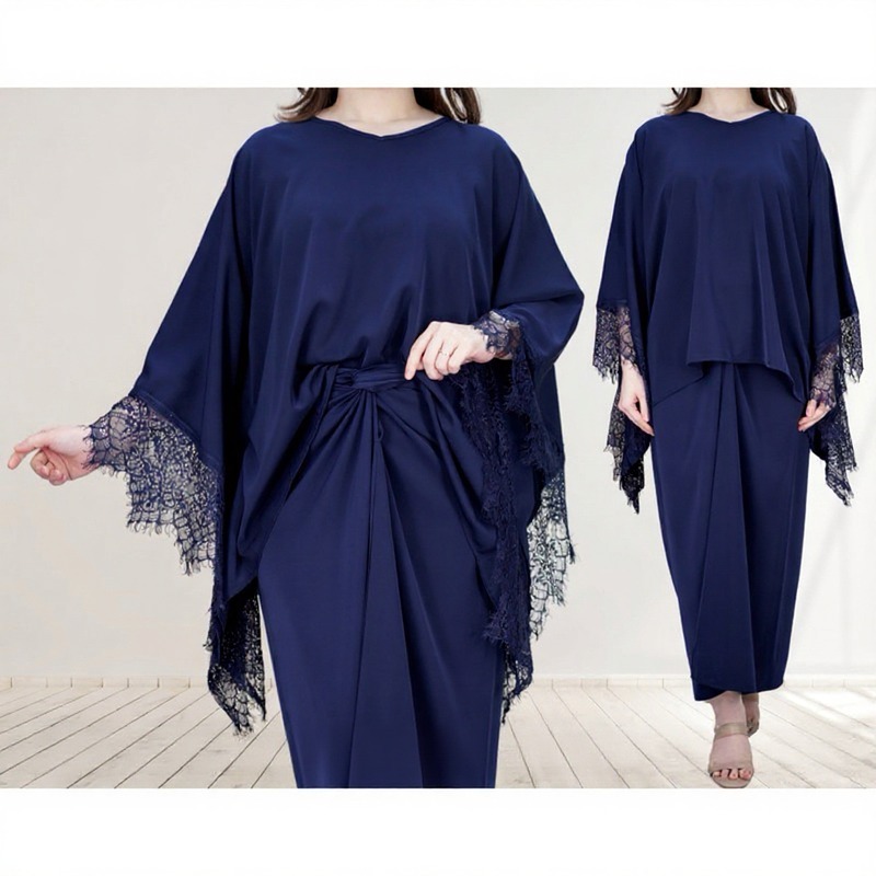MELISSA RARA KAFTAN PARIO LACE,kain jenis CEY ironless, BAJU RAYA ...