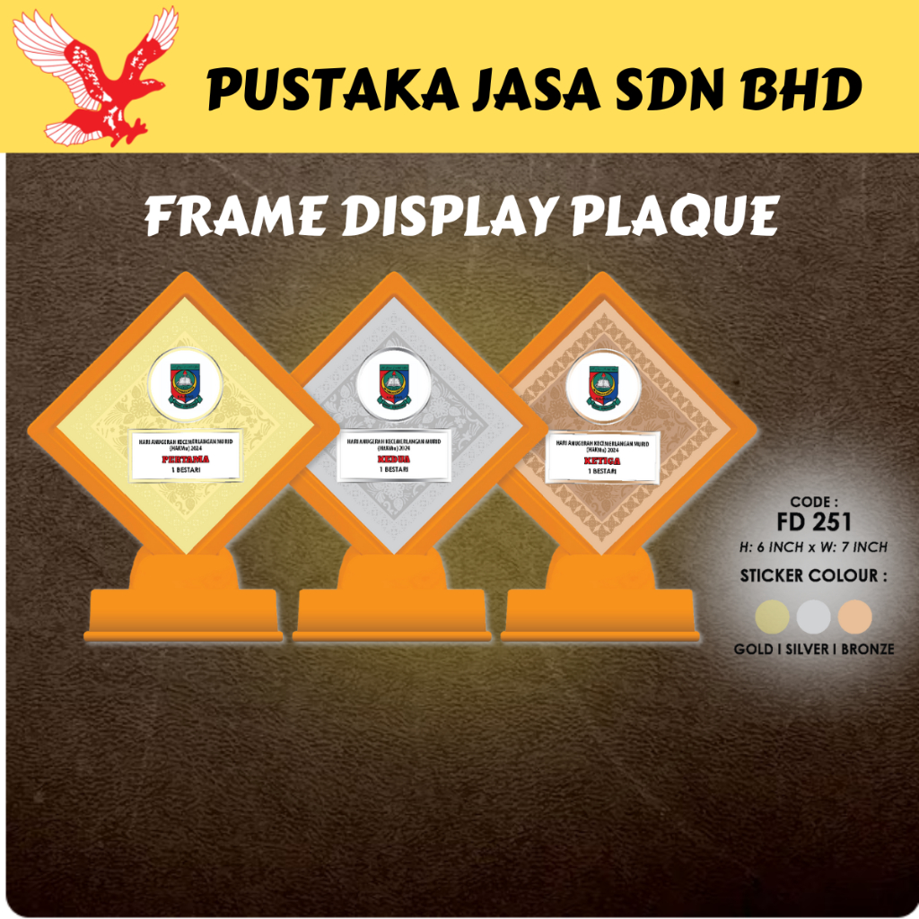 [JASA] Plastic Plaque ( Plak ) + Label + Logo ( HADIAH SUKAN DAN HADIAH ...