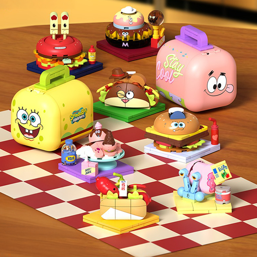 AREA-X Block AB0076 SpongeBob SquarePants Fastfood Lunch Boxes Gift ...