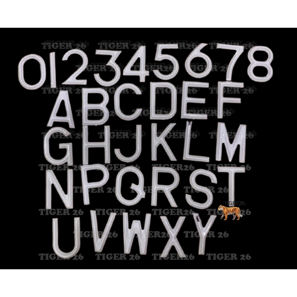 Wholesale Borong 3D MH Car Number Alphabet 6cm X 4.3cm License Plate ...